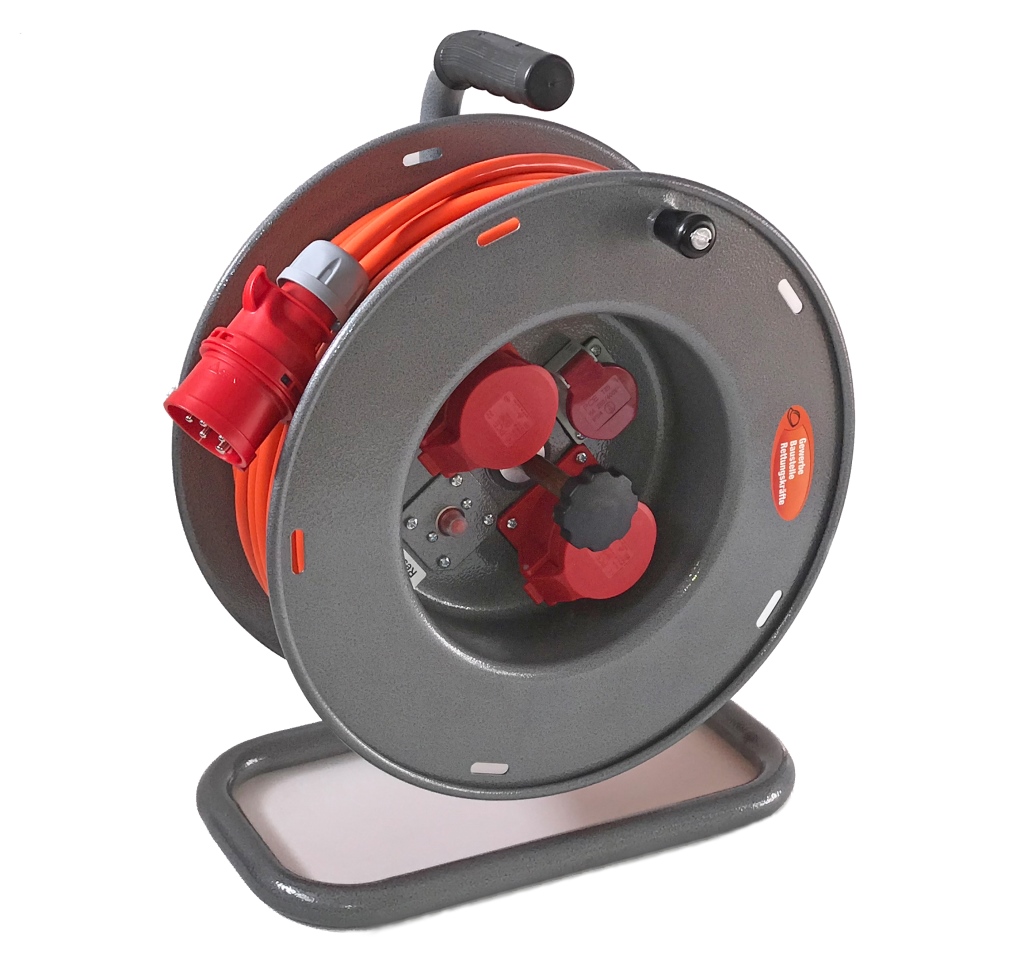 4CA-4485C-25 - Metall - Kabelrolle 25m Pur-Kabel 5 x 2.5mm² ...