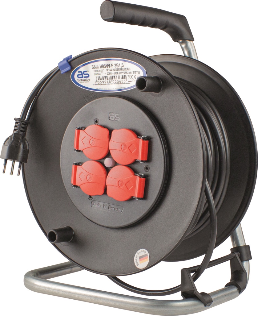 710753 - KS - Kabelrolle 33m PVC-Kabel 3x1,5mm² :: Kabelrollen 230 Volt ...